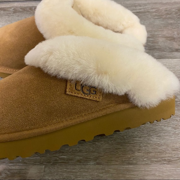 UGG | Shoes | Ugg Cluggette Fur Lined Slippers In Chestnut New In Box ...